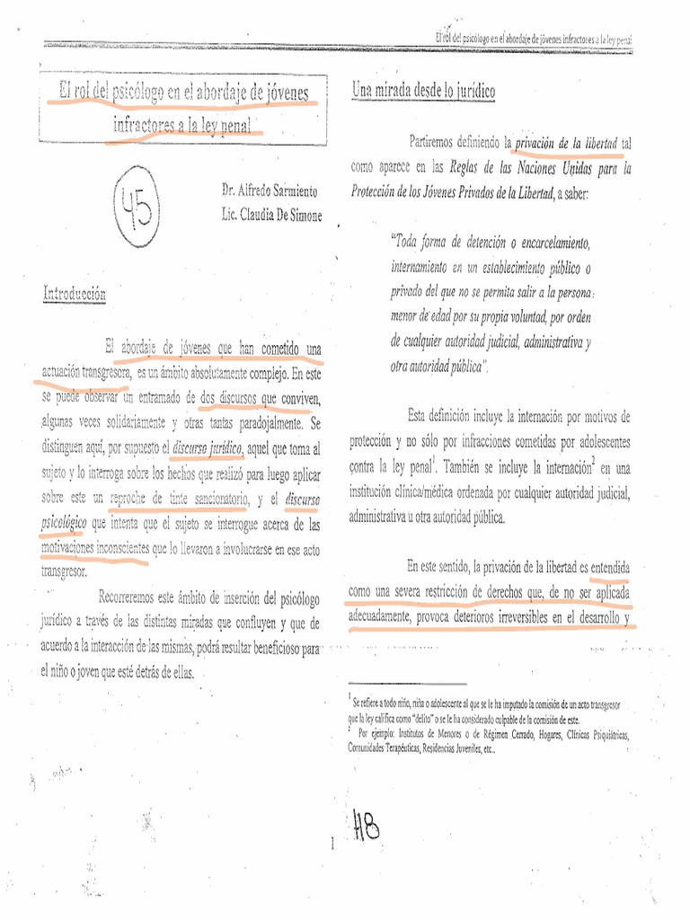 De Simone, C. El Rol Del Psicólogo en El Abordaje de Jóvenes ...