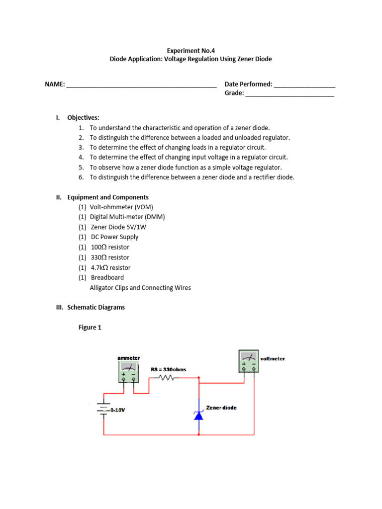 Zener Regulator Experiment | Download Free PDF | Electronic Circuits | Diode