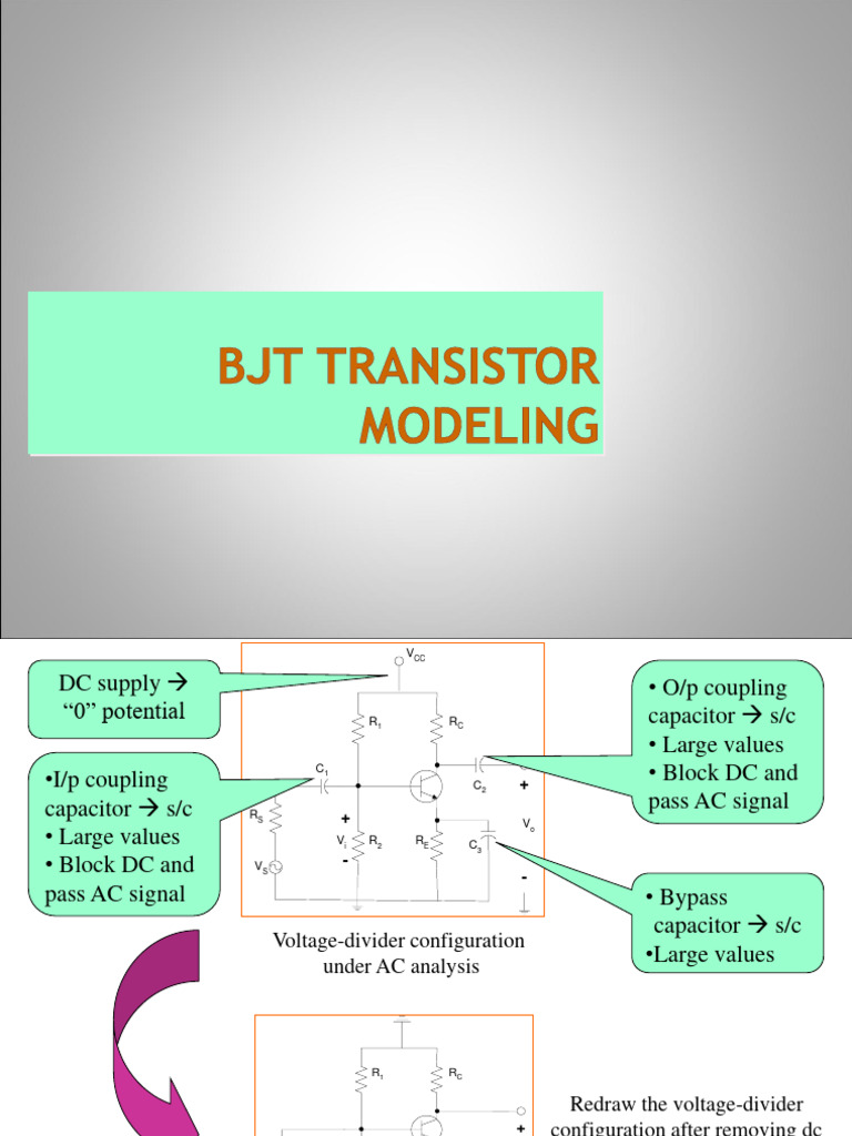 Part 2 BJT AC Analysis (Transistor Modeling) | PDF | Bipolar Junction ...
