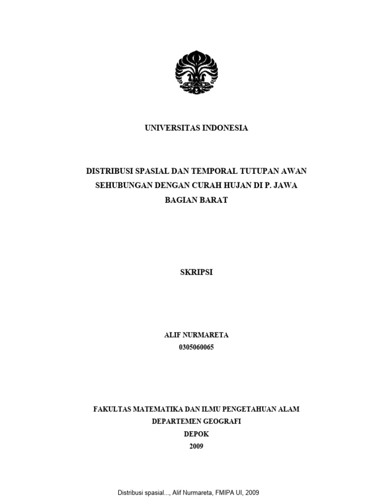 Tutupan Awan dan Curah Hujan P. Jawa | PDF