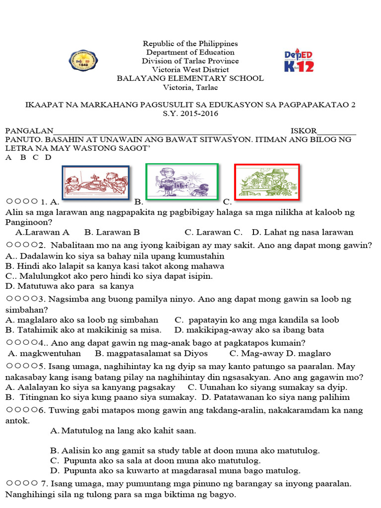Grade 2 4th PT | PDF