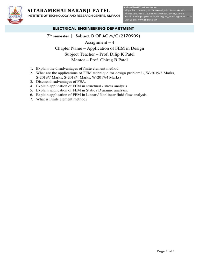 Ch-4 Finite Element Method | PDF | Finite Element Method | Applied Mathematics