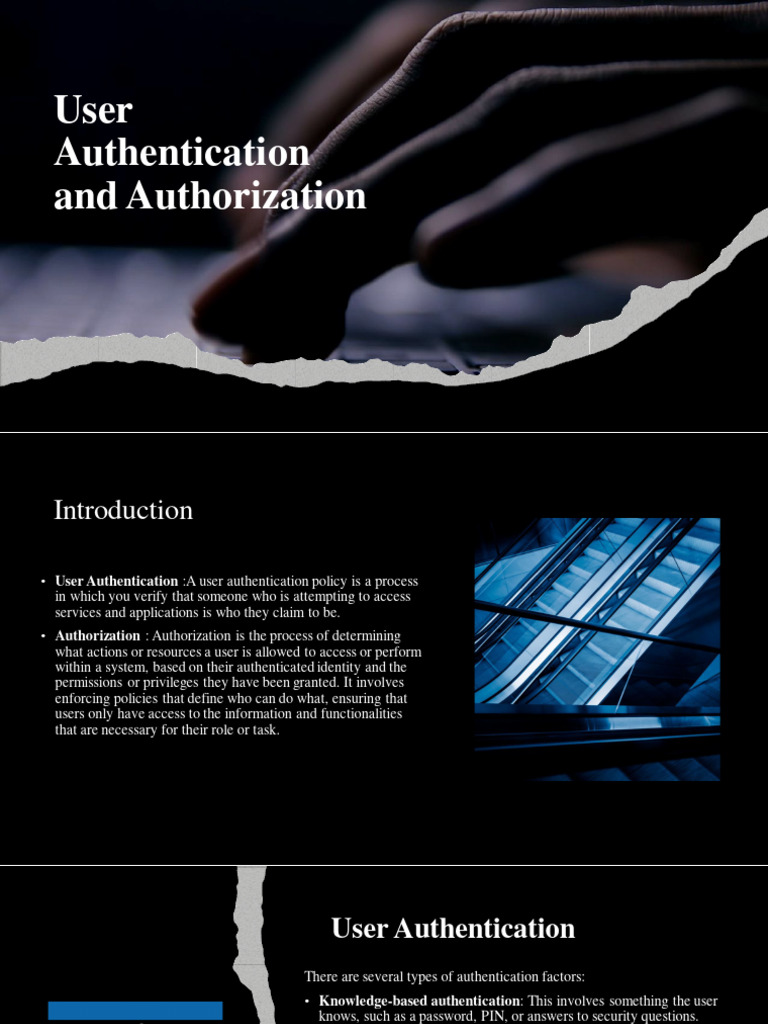 User Authentication and Authorization | PDF | Authentication | Information Security
