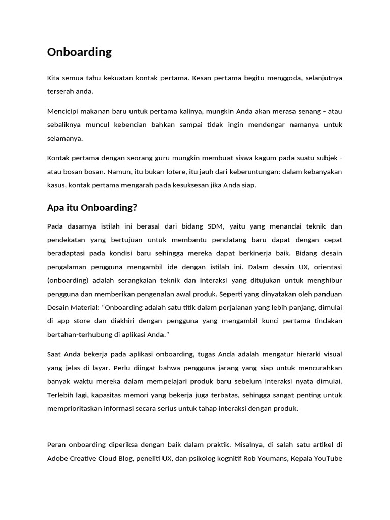 6 Onboarding | PDF | Bisnis | Seni