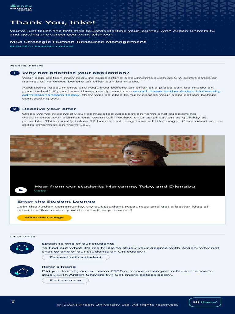 Start Your MSc HR Management Journey | PDF
