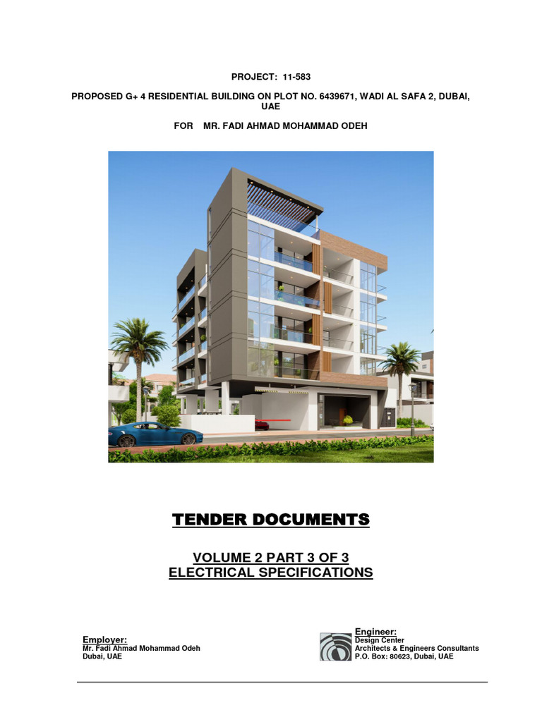 Volume 2 Part 3 Electrical Specifications | PDF | General Contractor | Specification (Technical ...
