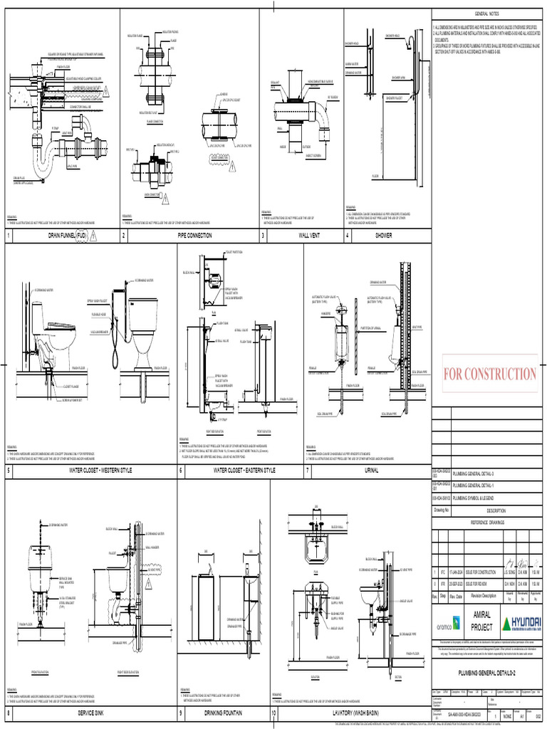 Sa-Ami-000-Hdai-390203-002 0 Sq.01 Plumbing General Details | PDF | Plumbing | Tap (Valve)