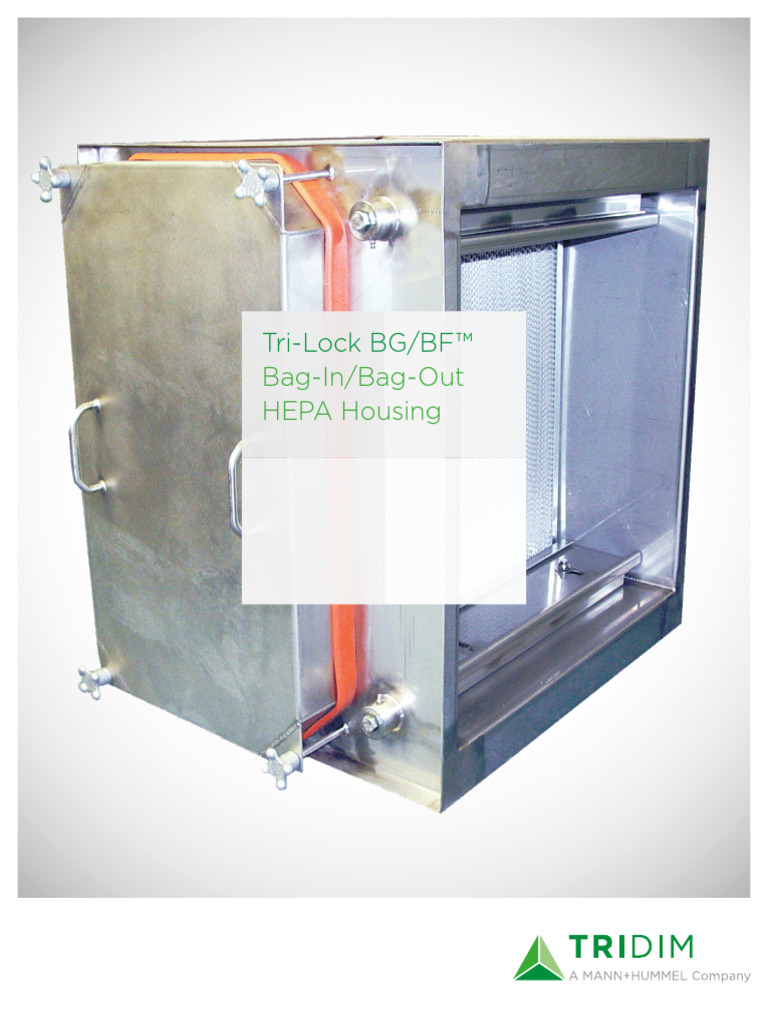 Tri Lock BG BF Bag in Bag Out Hepa Housing 2500 9 | PDF | Polyvinyl ...