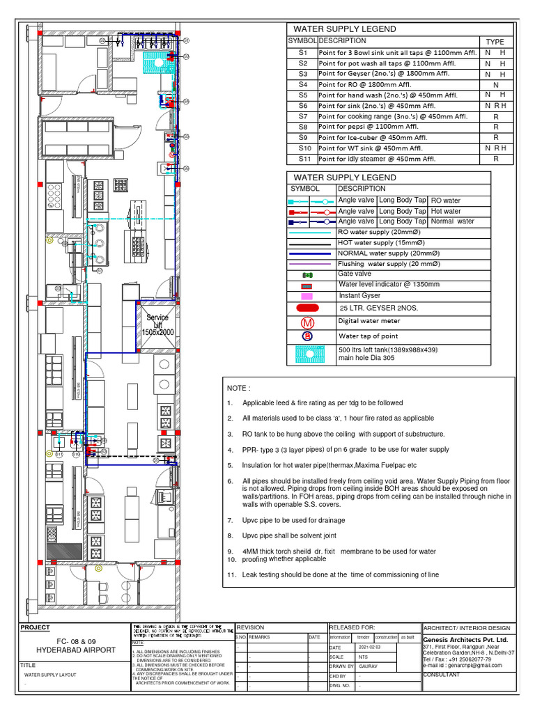 Water Supply Layout | Download Free PDF | Hydraulic Engineering ...