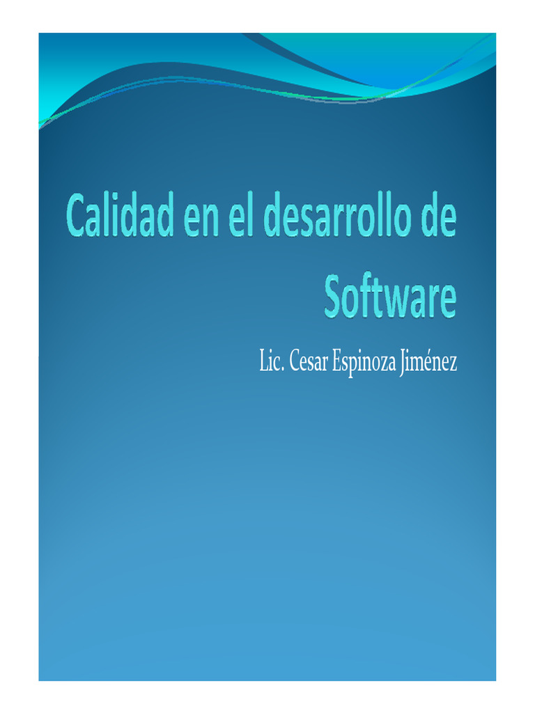 Metodologías de Calidad en Software | PDF | Calidad (comercial) | Software