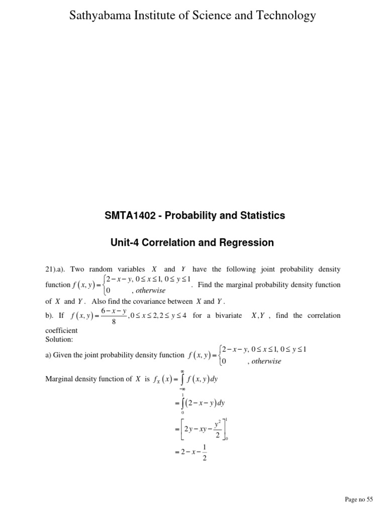 Unit-4 Correlation and Regression | PDF | Statistical Models | Statistics
