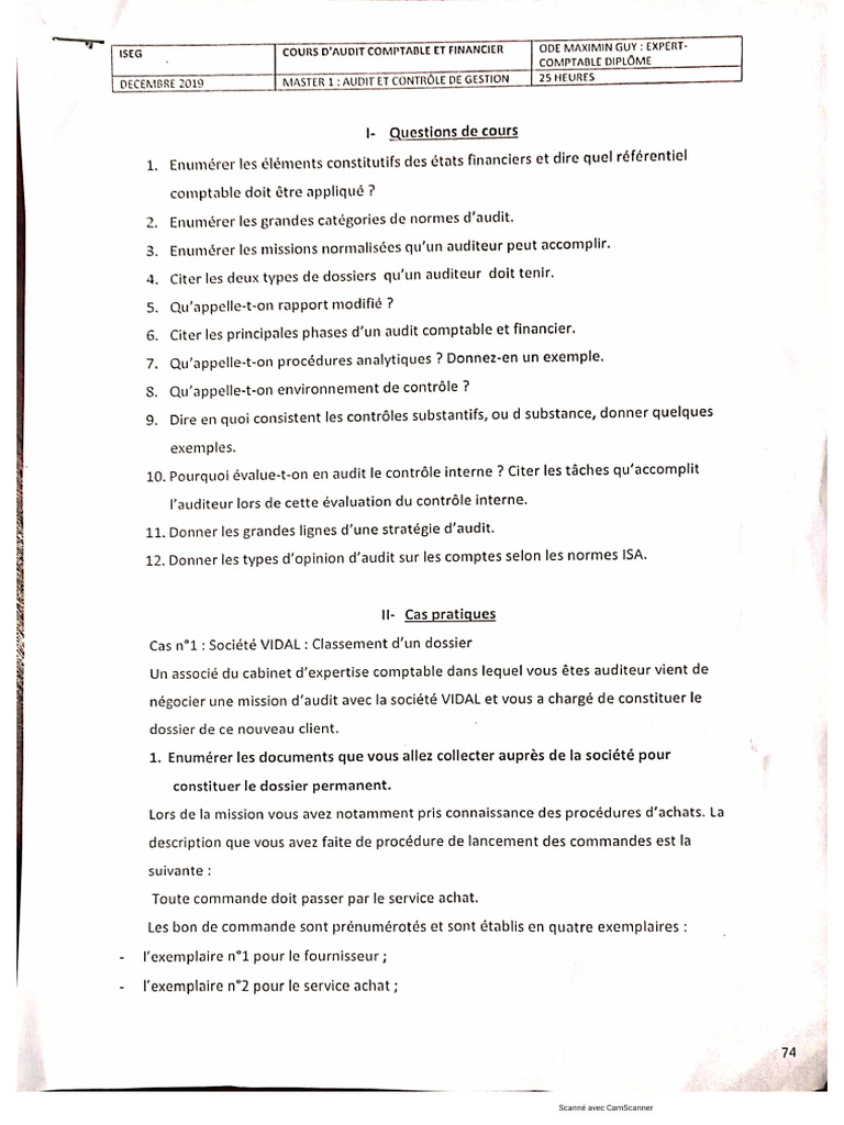 Questions de Cours | PDF