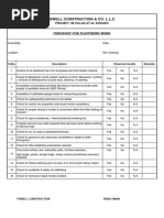Post Pour Inspection Checklist | PDF | Concrete | Precast Concrete