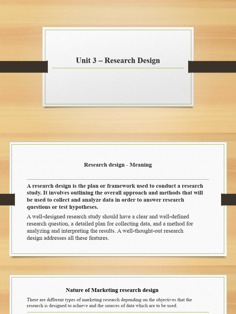 Unit 3 - Research Design | PDF | Marketing Research | Causality