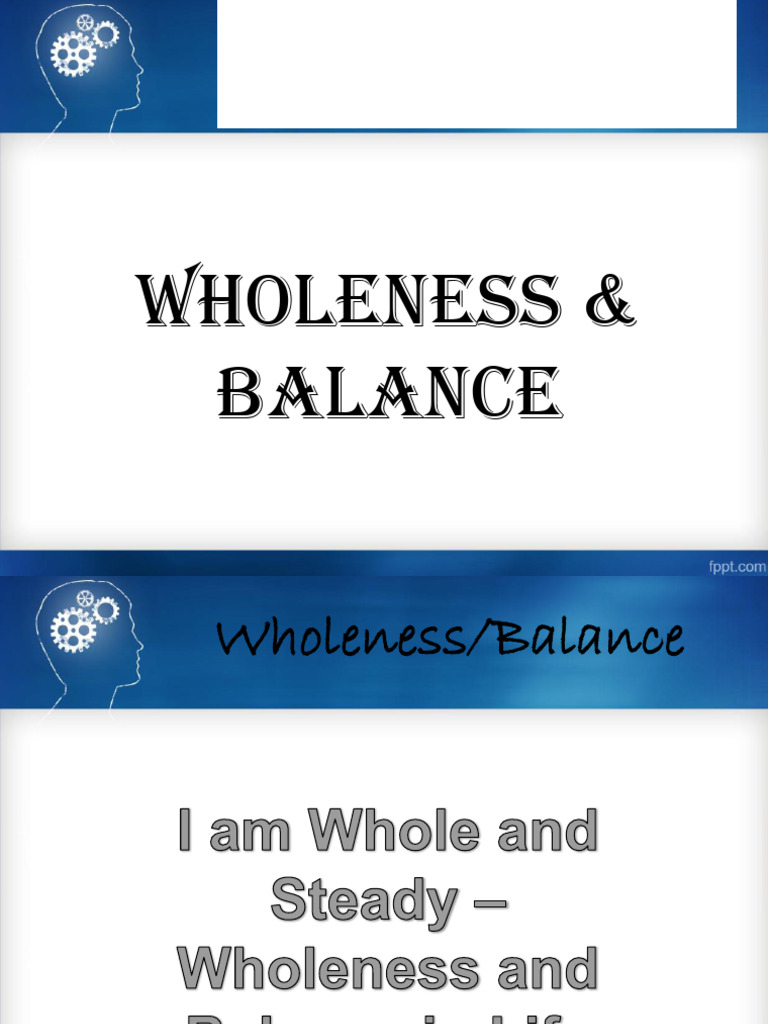 Wholeness and Balance 1 | PDF | Thought | Cognition