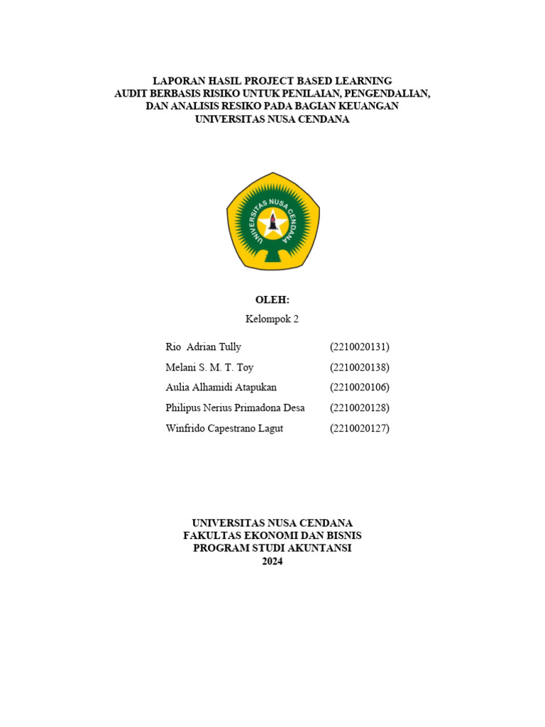 Project Audit Kel.2 Baru Fix-1 | PDF | Bisnis