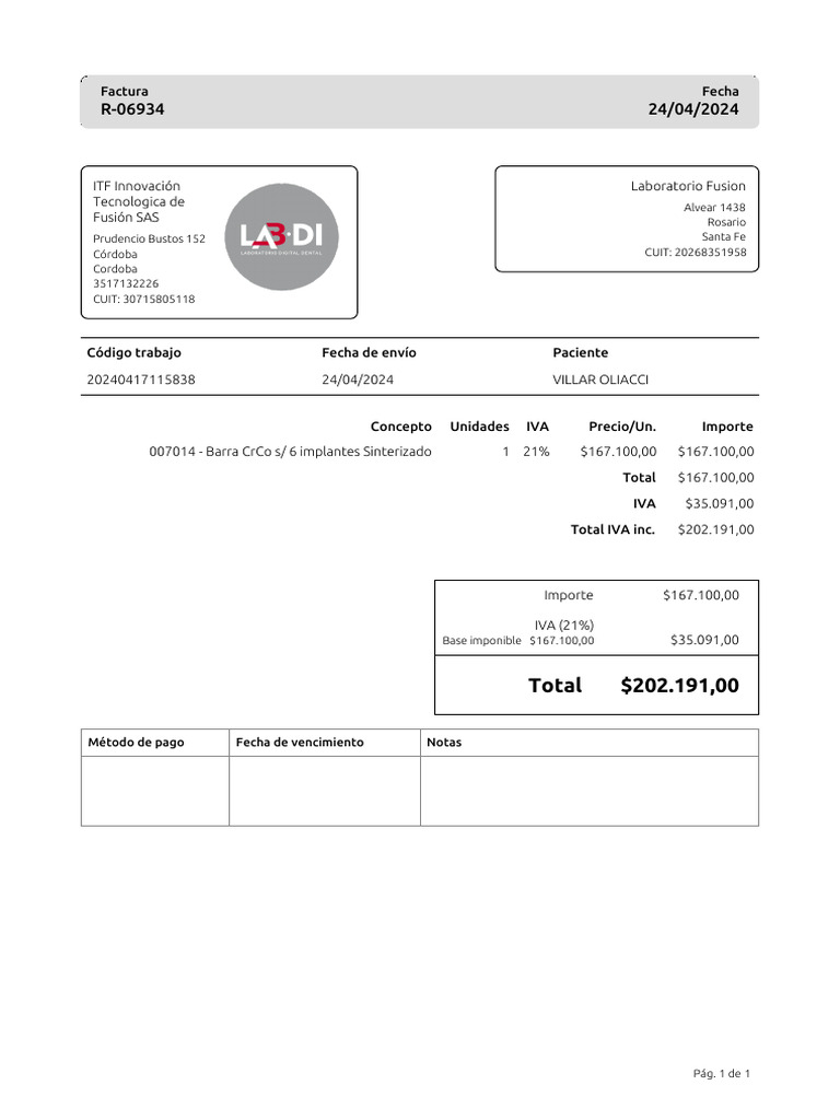 Factura R 06934 | PDF