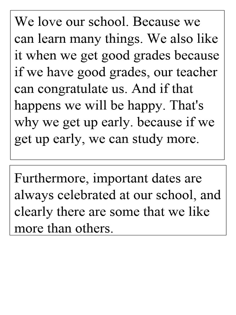 We Love Our School | PDF