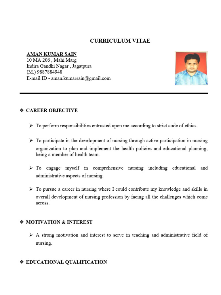 Sonu Resume 1111 | PDF | Nursing