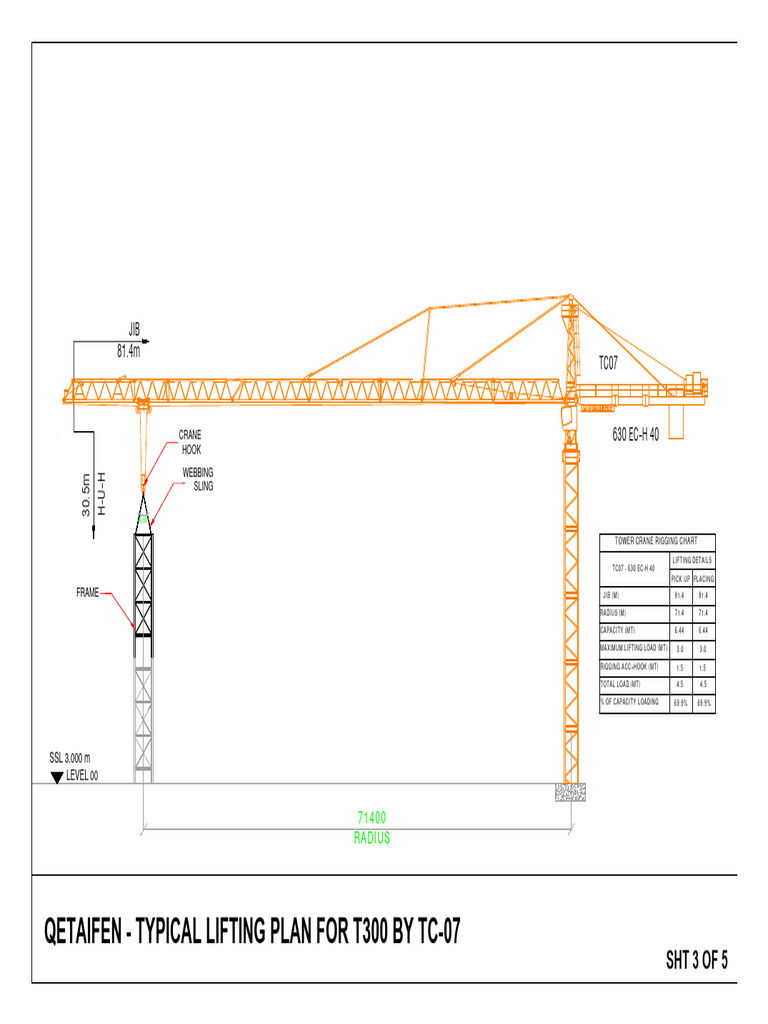 T300 Lifting Plan - SHT 3 of 5 | PDF