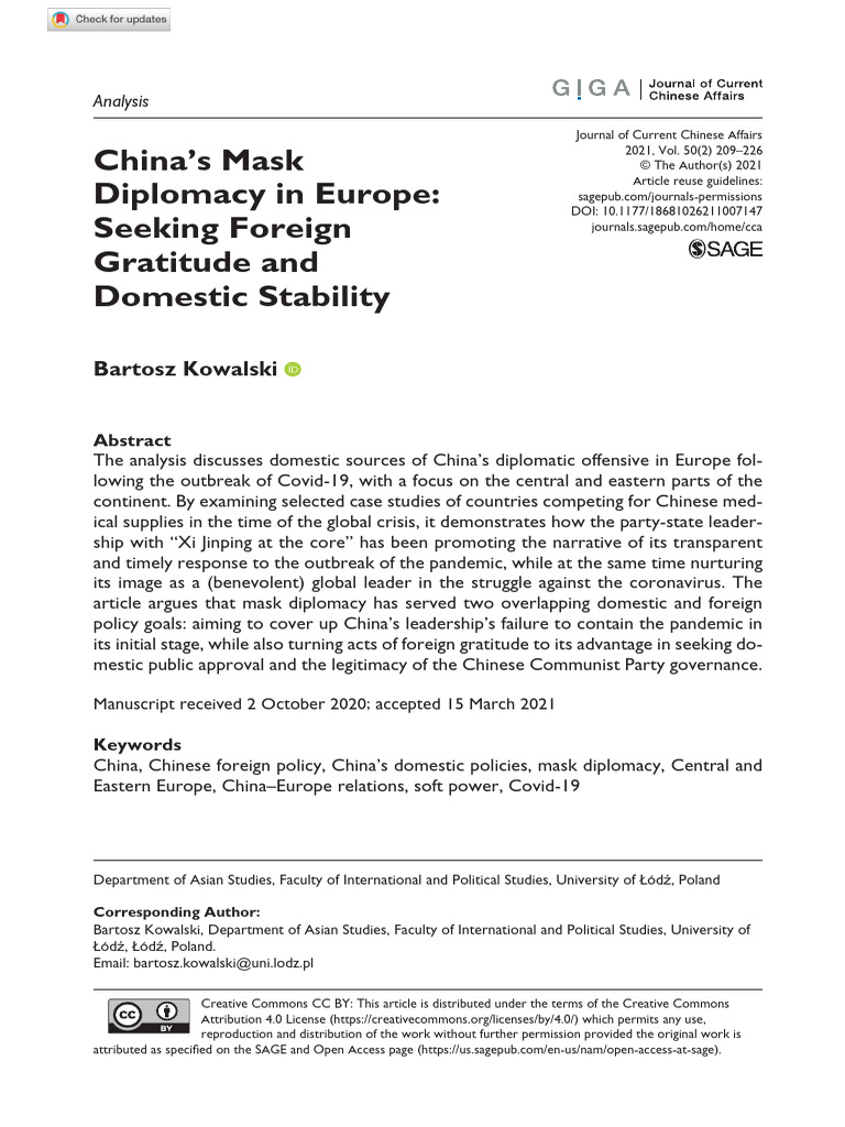 China’s Mask by Kowalsky | PDF | Xi Jinping | China