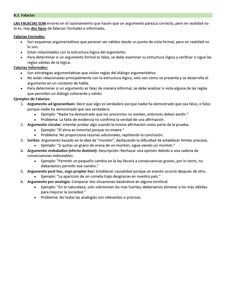 Tema 4 | PDF | Falacia | Argumento