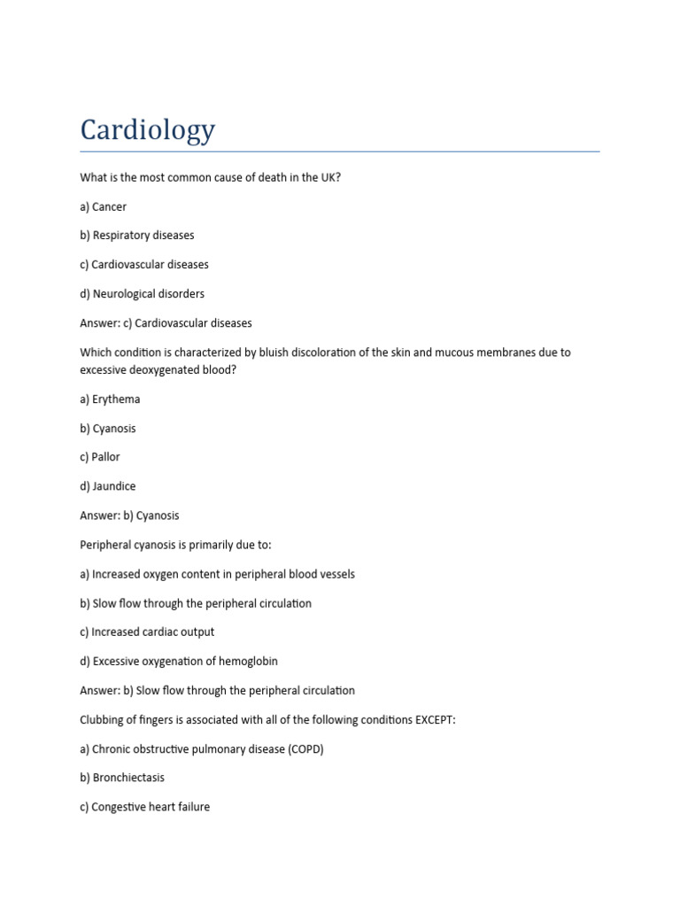 Cardiology | PDF | Myocardial Infarction | Heart
