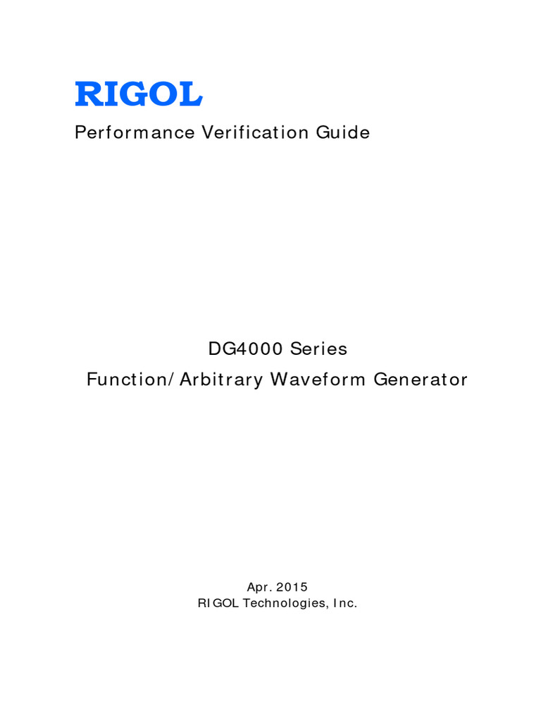 Functiongenerator dg4000 Series | PDF | Decibel | Amplitude