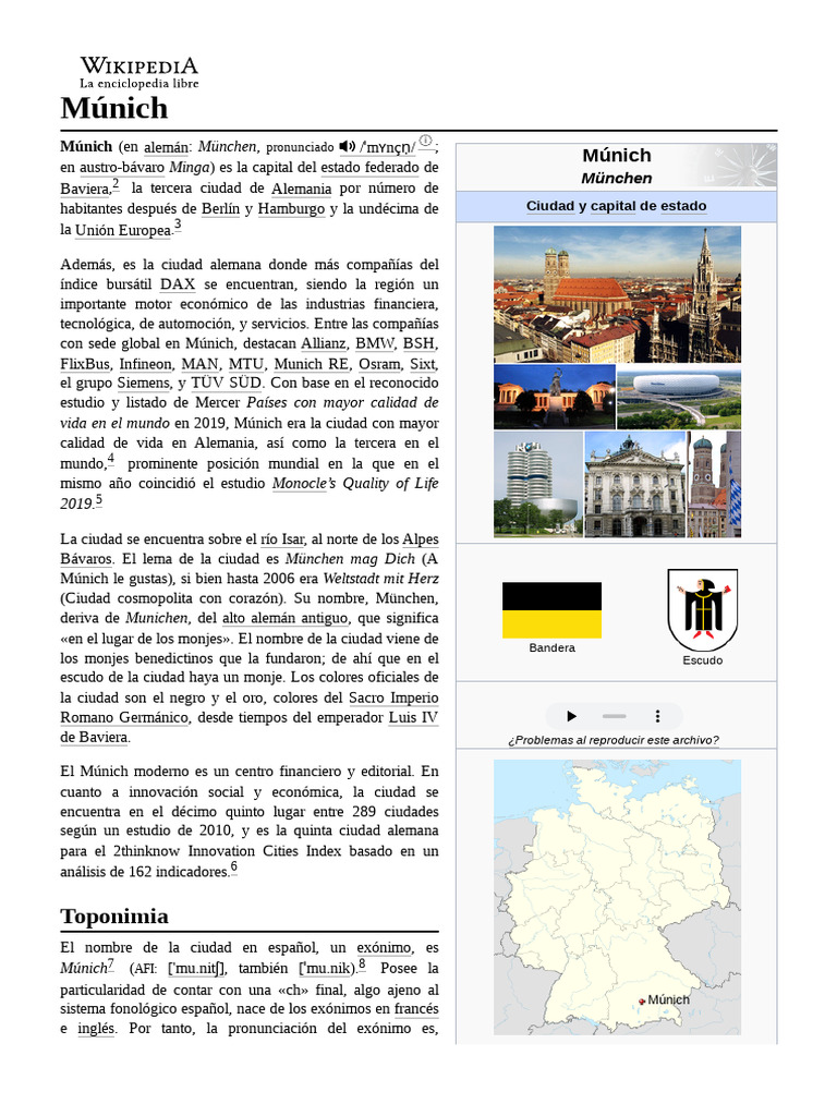 Múnich | PDF | Munich