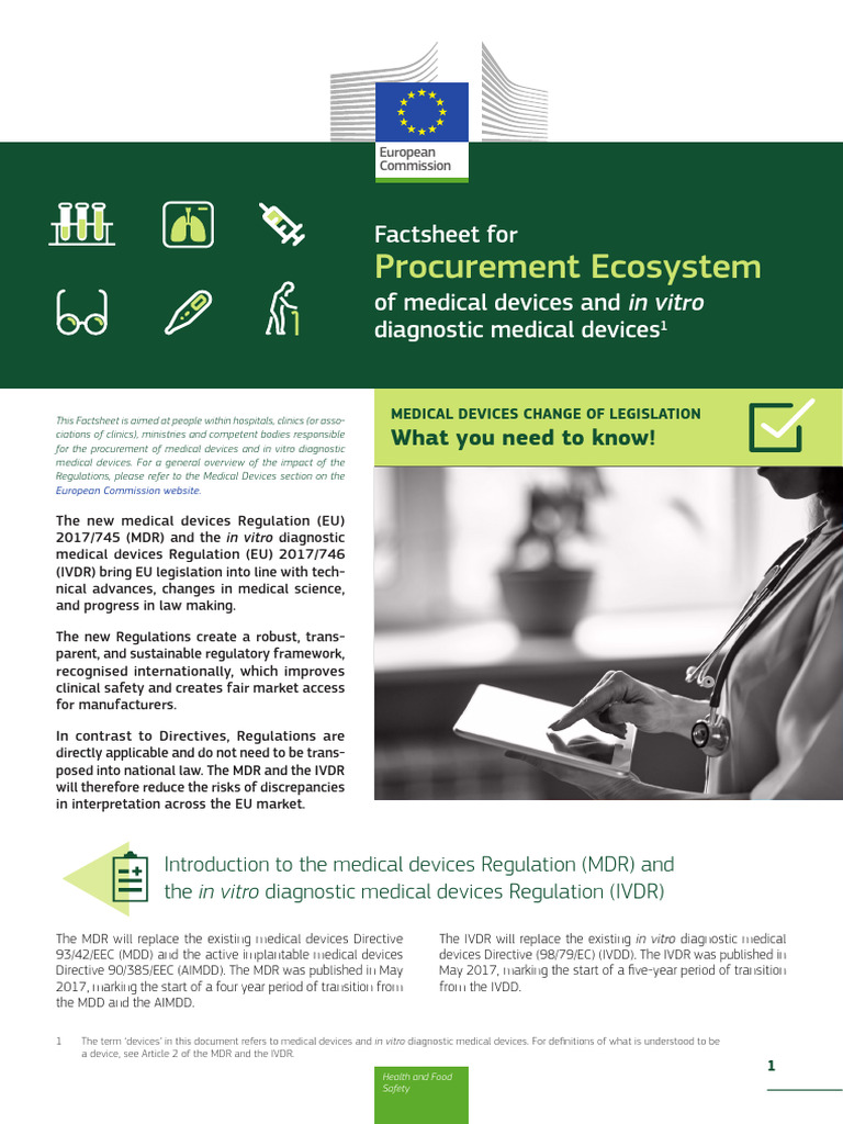 Factsheet For The Procurement Ecosystem | PDF | Medical Device