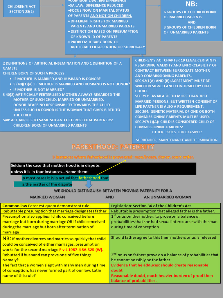 Chapter 7 Mind Map Unit 7 | PDF | Burden Of Proof (Law) | Father