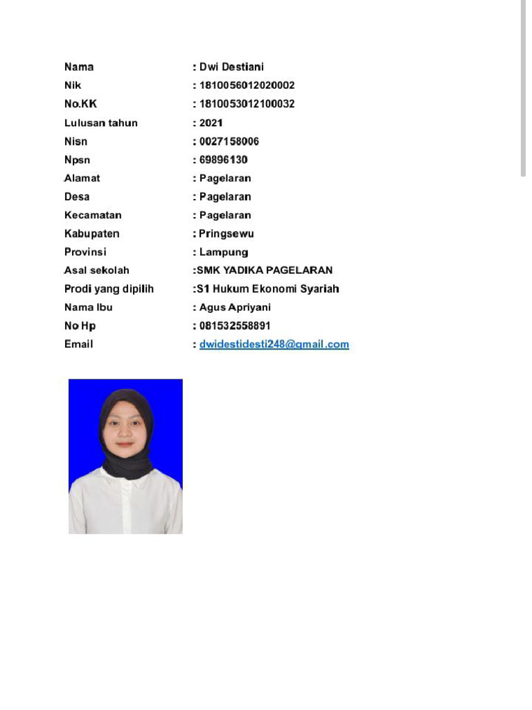 DWI DESTIANI - S1 HSI - Dwi Desti Ani Desti | PDF