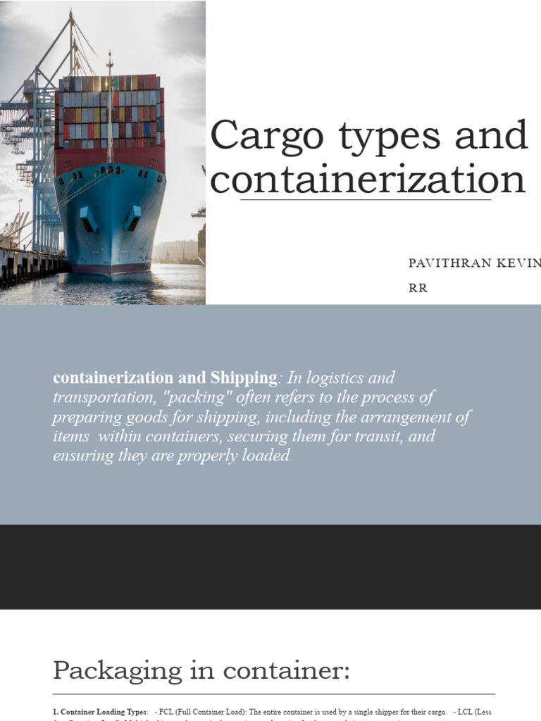 Cargo types and containerization | PDF | Dangerous Goods | Cargo