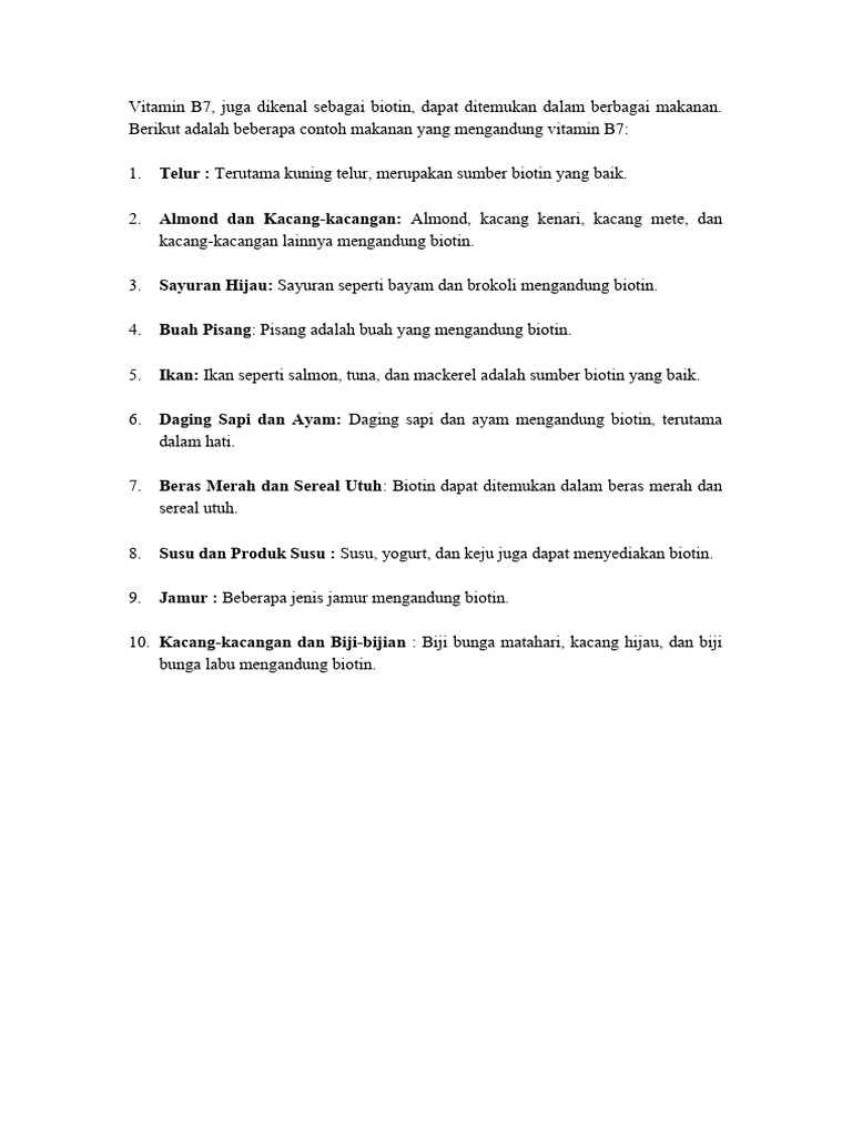 Vitamin B7 | PDF