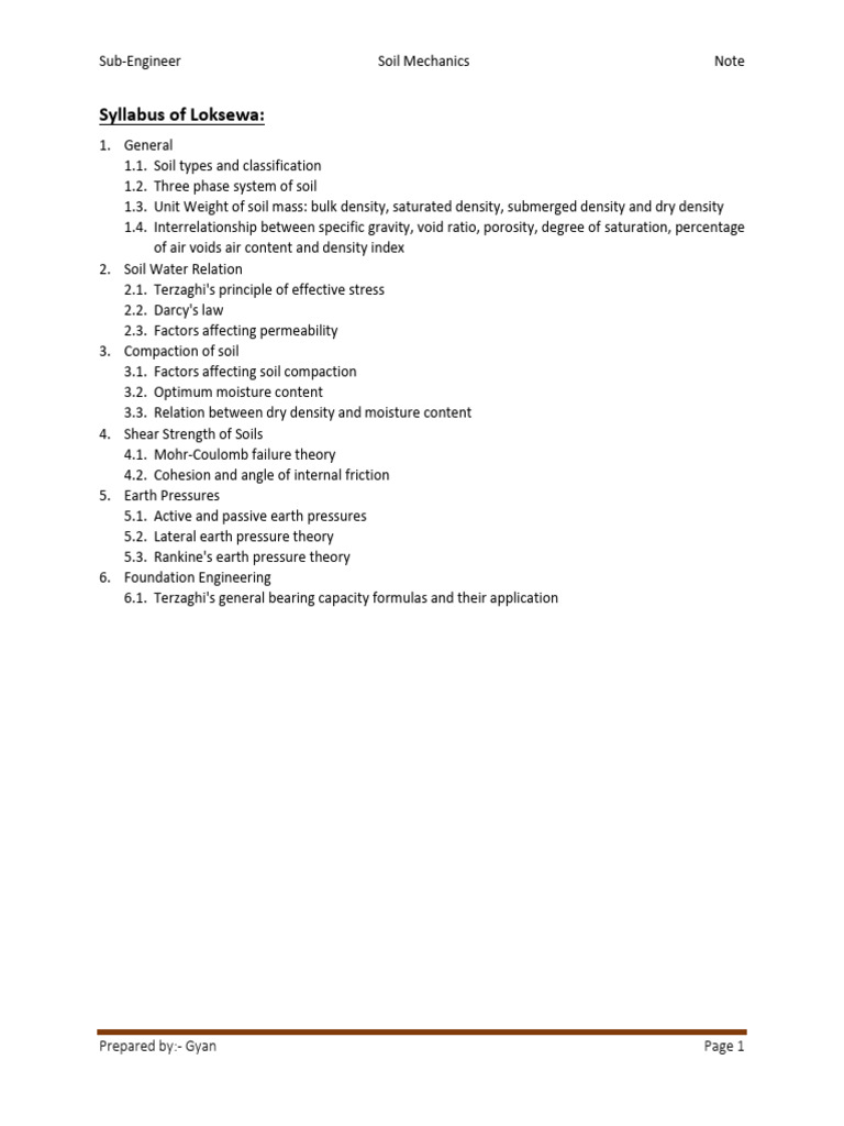 Soil Notes | Download Free PDF | Soil Mechanics | Density
