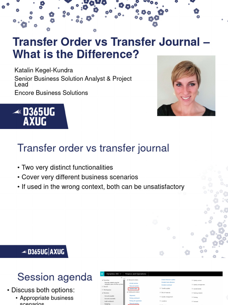 Transfer Journal or Transfer Order - Katalin Kegel - Encore | PDF ...