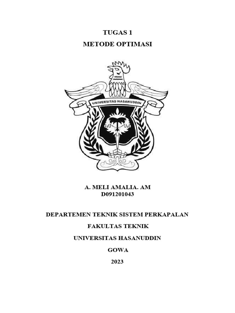 Metode Optimasi | PDF | Metode & Bahan Ajar | Teknologi & Rekayasa
