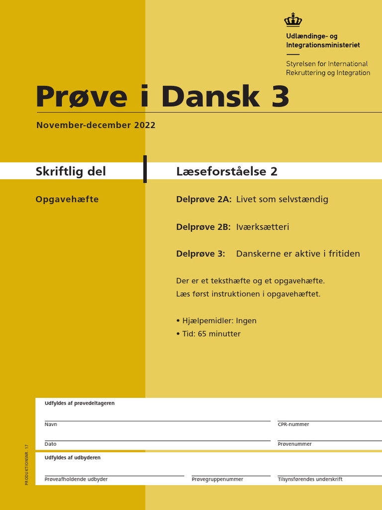 PD3 - Læseforståelse 2 | PDF