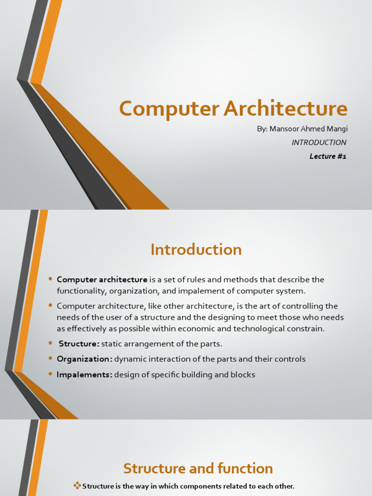 Computer Architecture Pdf Central Processing Unit Computer Architecture
