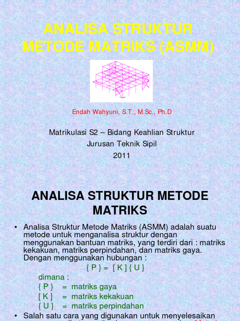 Analisa Struktur Metode Matriks Asmm | PDF