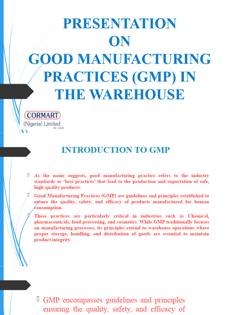 GMP Compliance in Warehouse Operations | PDF | Warehouse | Hygiene