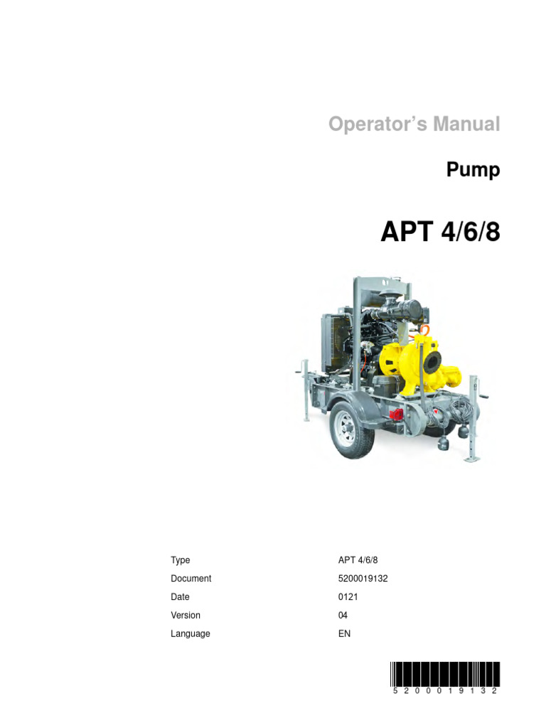 Operator's Manual: Type APT 4/6/8 Document 5200019132 Date 0121 0 4 Language EN | Download Free ...