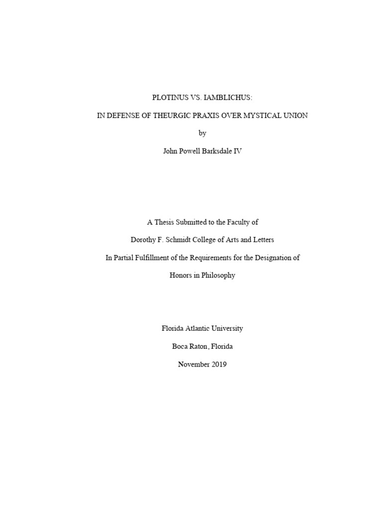Theurgic Praxis vs. Mystical Union | PDF | Nous | Neoplatonism