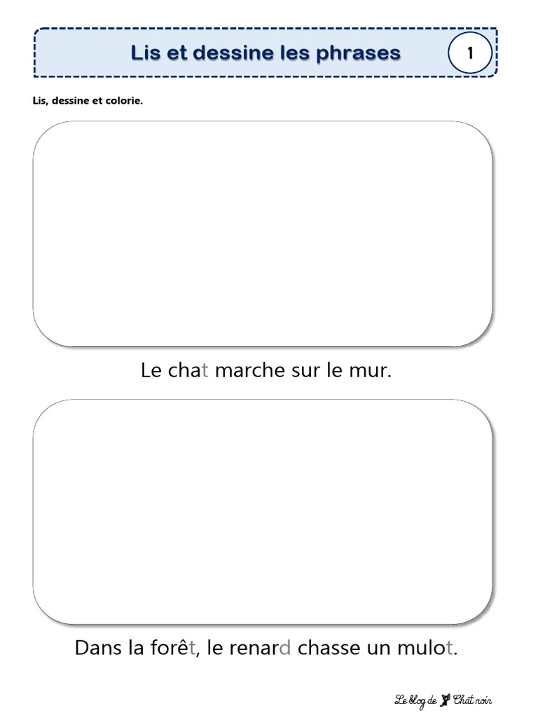 Lis et dessine : Activités CP | PDF
