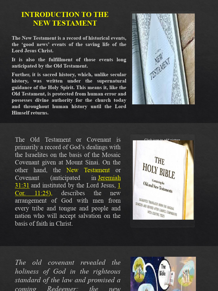 Overview of the New Testament | PDF | Jesus | New Testament