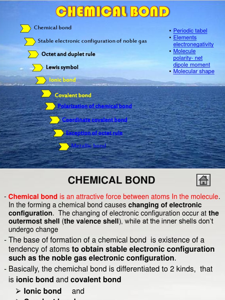 Chemical Bonds Explained: Ionic, Covalent, and More | PDF | Chemical ...