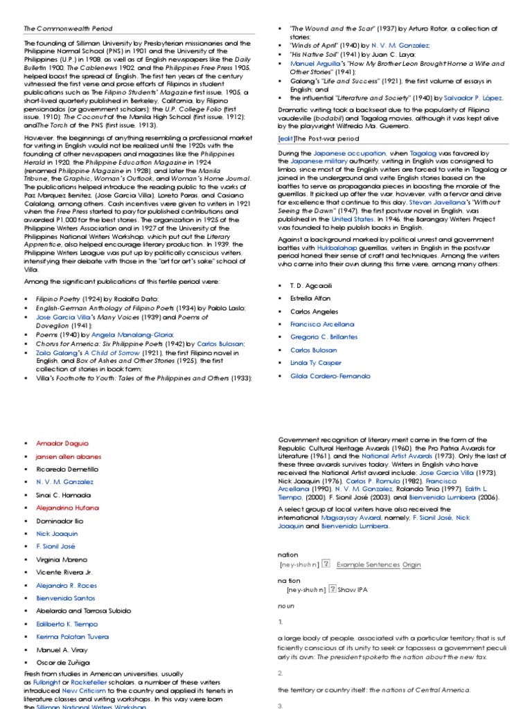 The Commonwealth Period | PDF | Philippines | Poetry