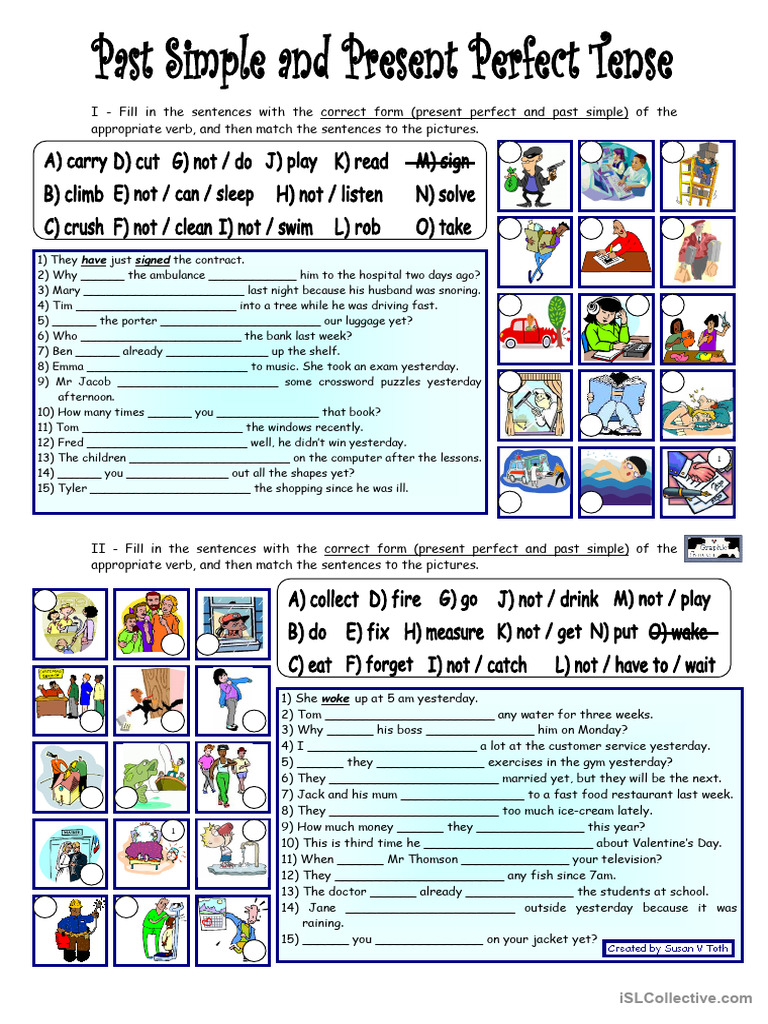 Present Perfect vs Past Simple Exercises | PDF