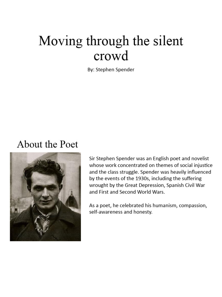 Moving Through The Silent Crowd | Download Free PDF | Great Depression | Gesture