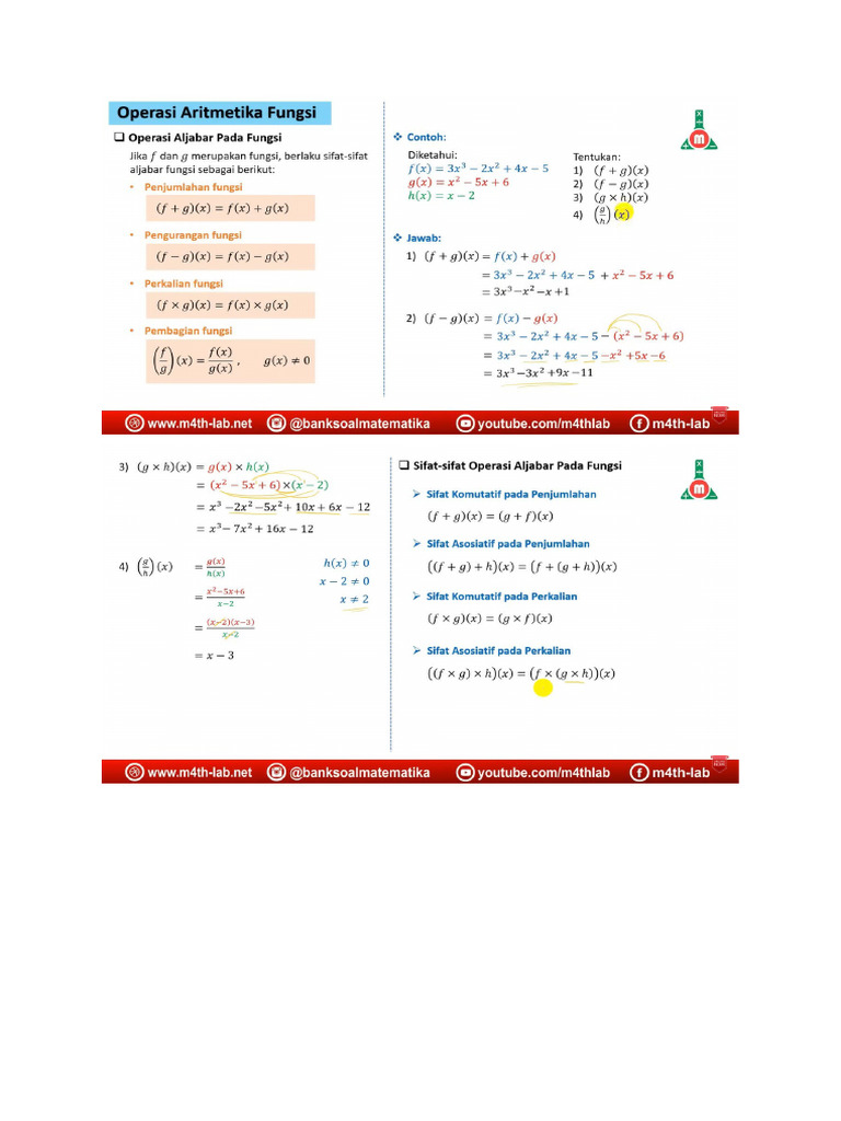 Operasi Aritmetika Fungsi Pdf